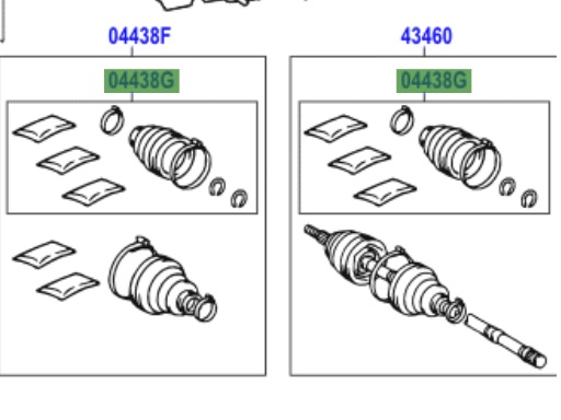 Lexus RX Phase 2 Out Board CV Boot Kit — 85321-28020 RC