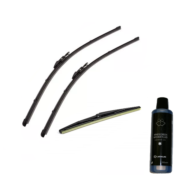 Lexus NX Wiper Blade Set Plus Screen Wash Top Up — NX Full Wiper Kit
